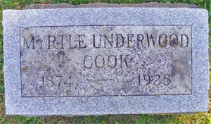 Myrtle Cook's tombstone - Iowa Unsolved Murders: Historic Cases